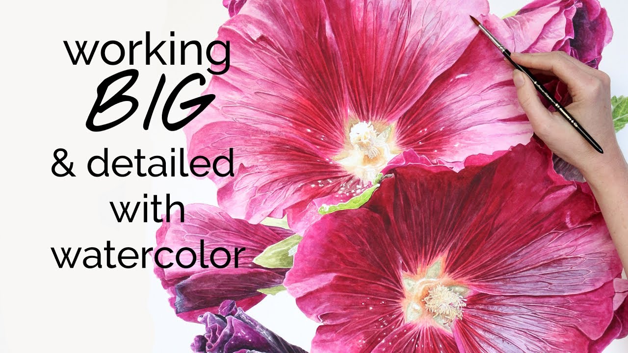 Tips for painting BIG in watercolour - Nature Studio